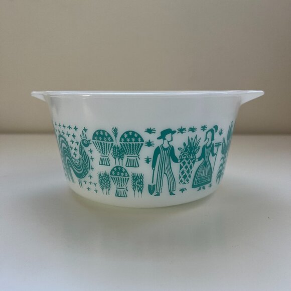 Pyrex | Kitchen | Vintage Pyrex Blue Amish Butter Print Casserole Dish ...